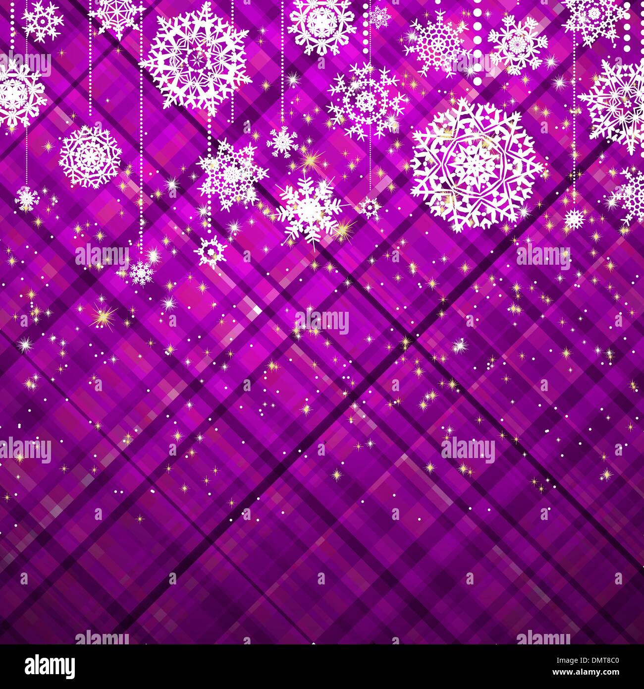 Purple christmas decoration snow Stock Vector Images - Alamy