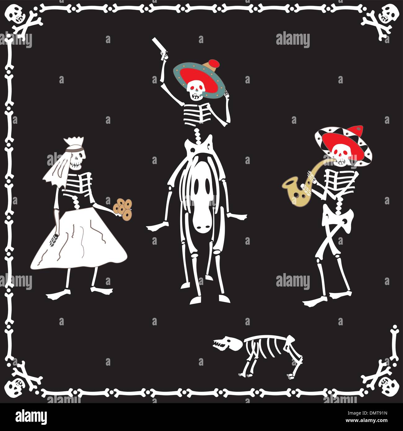 Head skeletons Stock Vector Images - Alamy