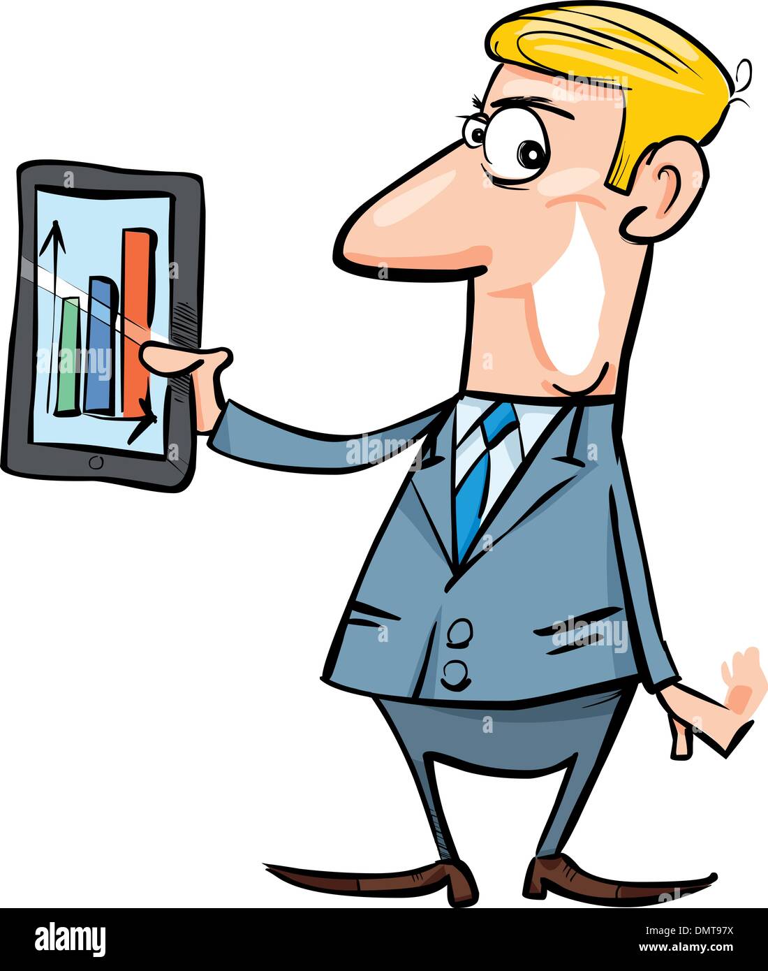 Man tablet smile on Stock Vector Images - Alamy