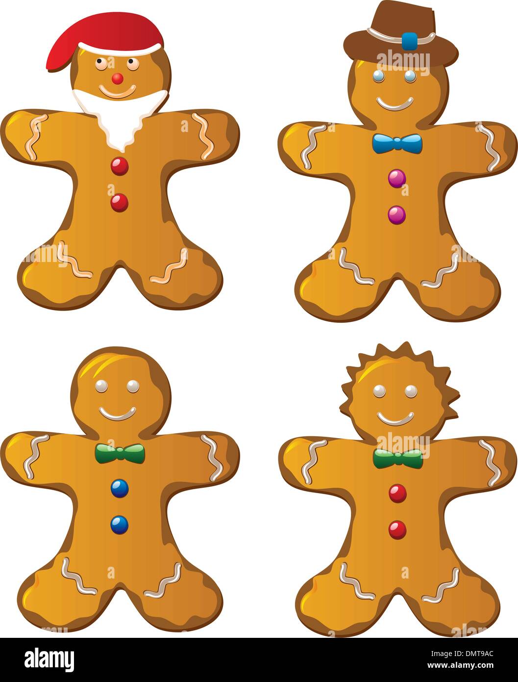 Christmas gingerbread cookies blue Stock Vector Images - Alamy