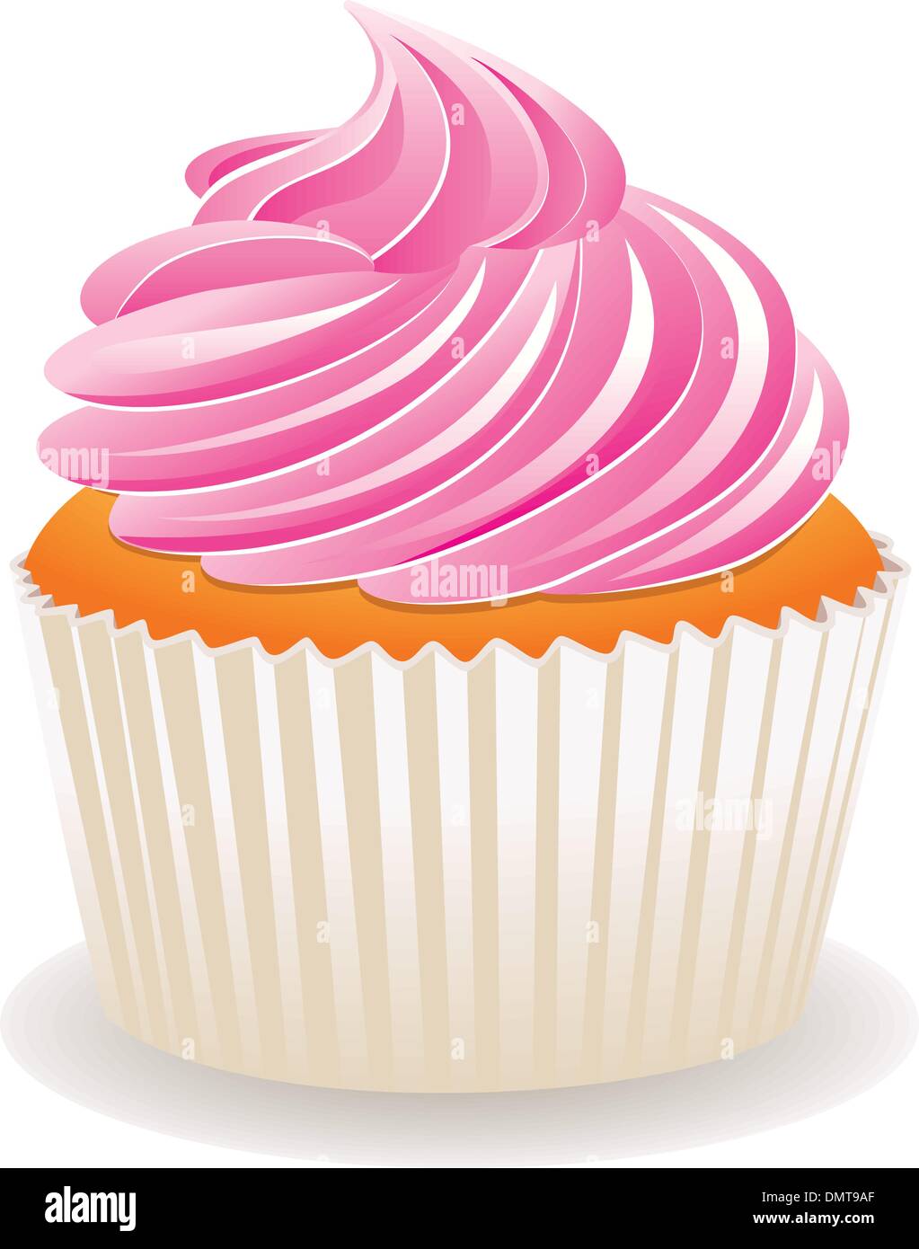 Delicious pink cupcake Stock Vector Images - Alamy