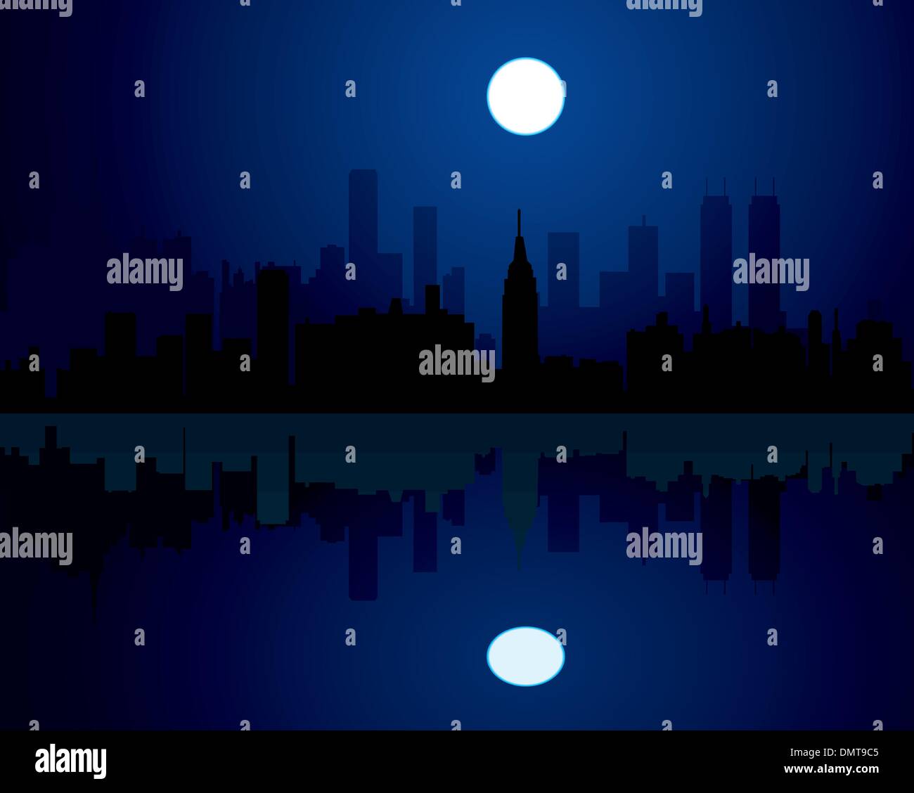 Skyscraper light night Stock Vector Images - Alamy