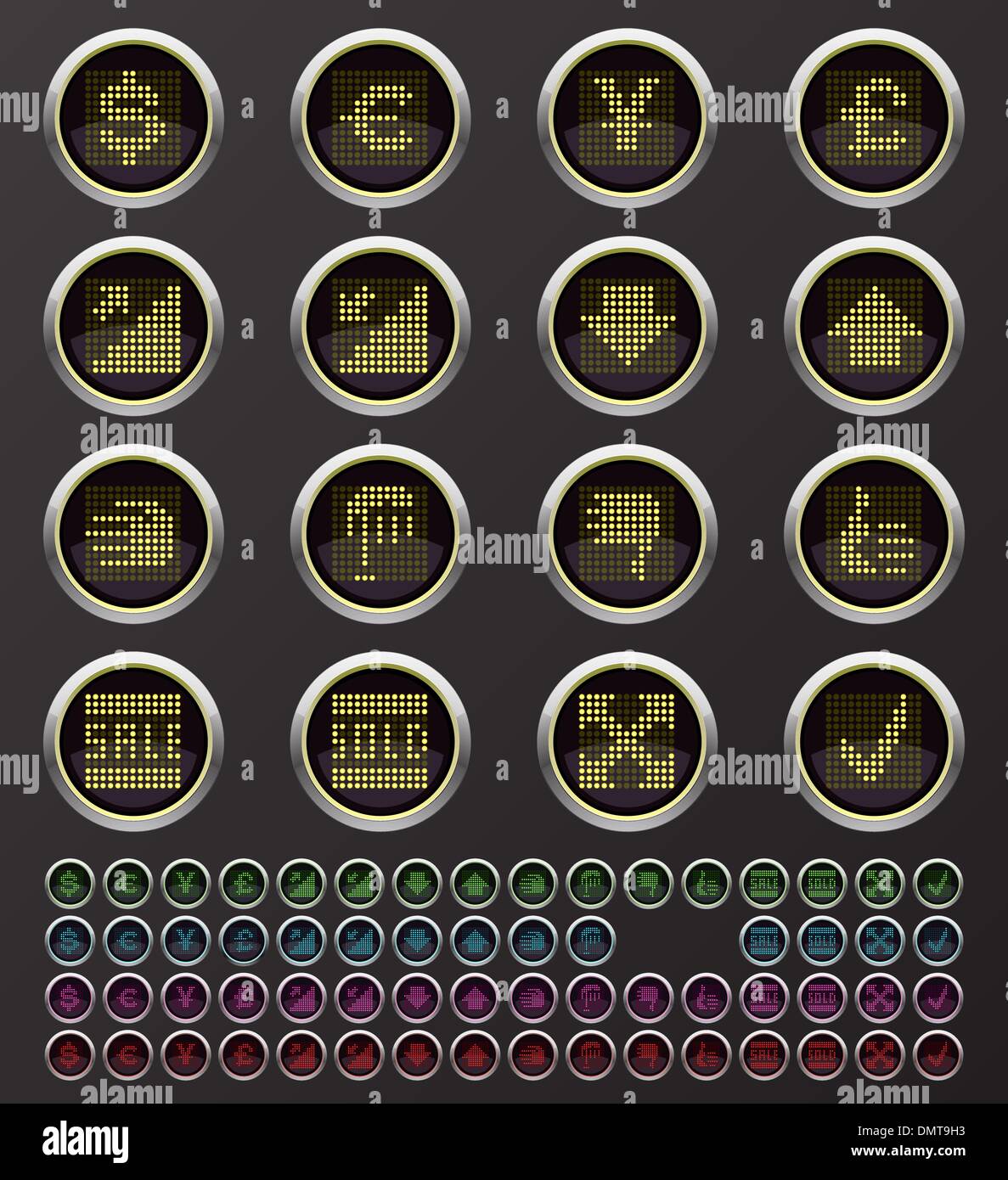 Thumbs up down buttons icon Stock Vector Images - Alamy