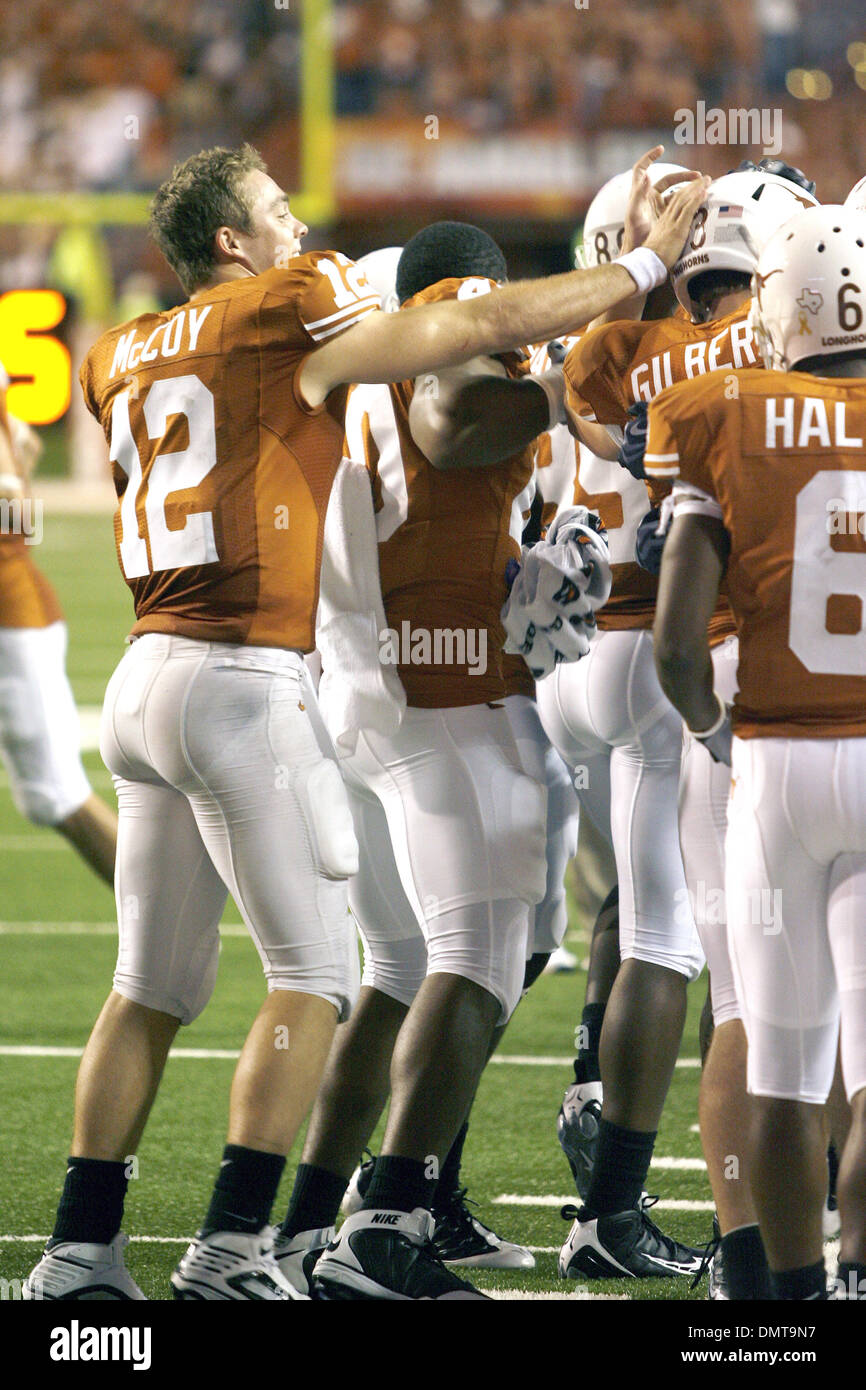 Freshman Longhorn quarterback Garrett Gilbert scored his first ...