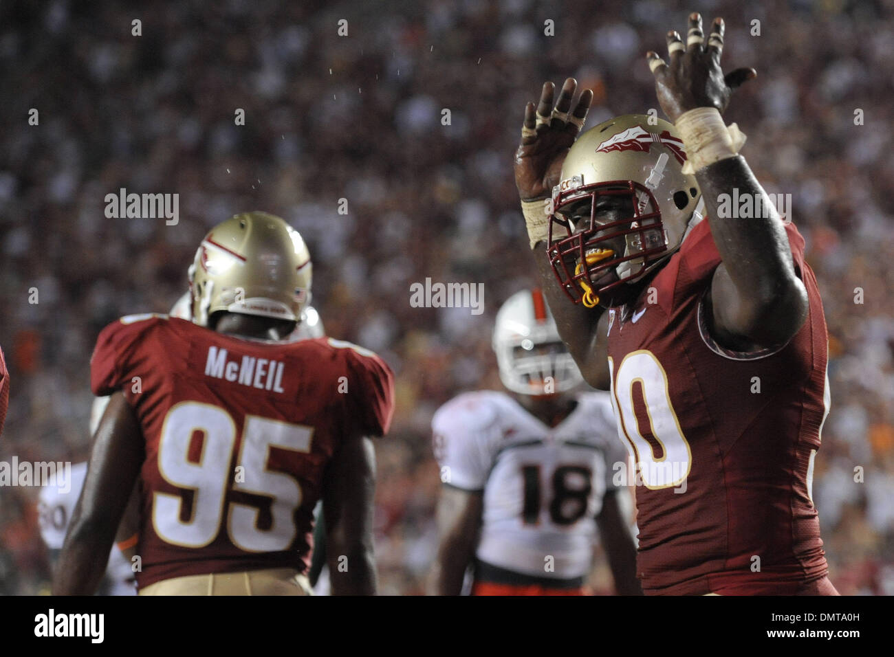 Florida State defensive lineman, Moses McCray, during Monday nights ...