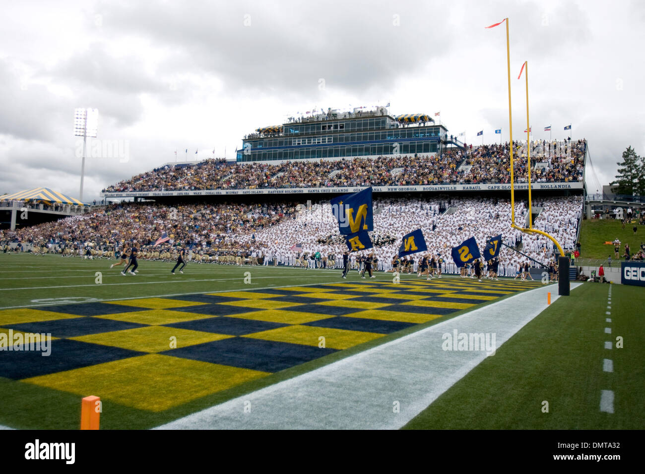 12 SEPTEMBER 2009:The fans at Navy cheer after a score during game ...
