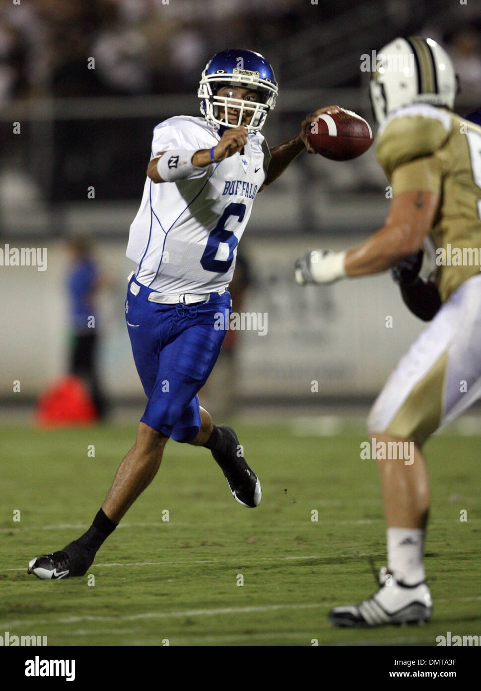Buffalo quarterback Zach Maynard (6) completes a pass down field during ...