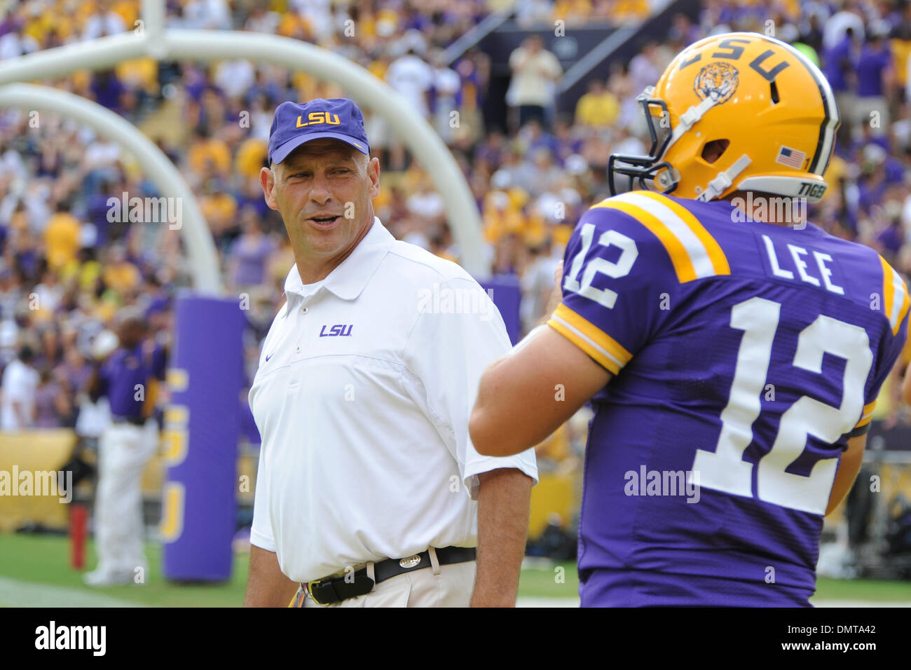 LSU offensive coordinator, Gary Crowton, and quarterback Jarrett Lee ...