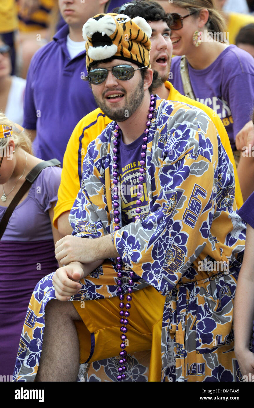 LSU fans during Saturday nights contest between the University of ...