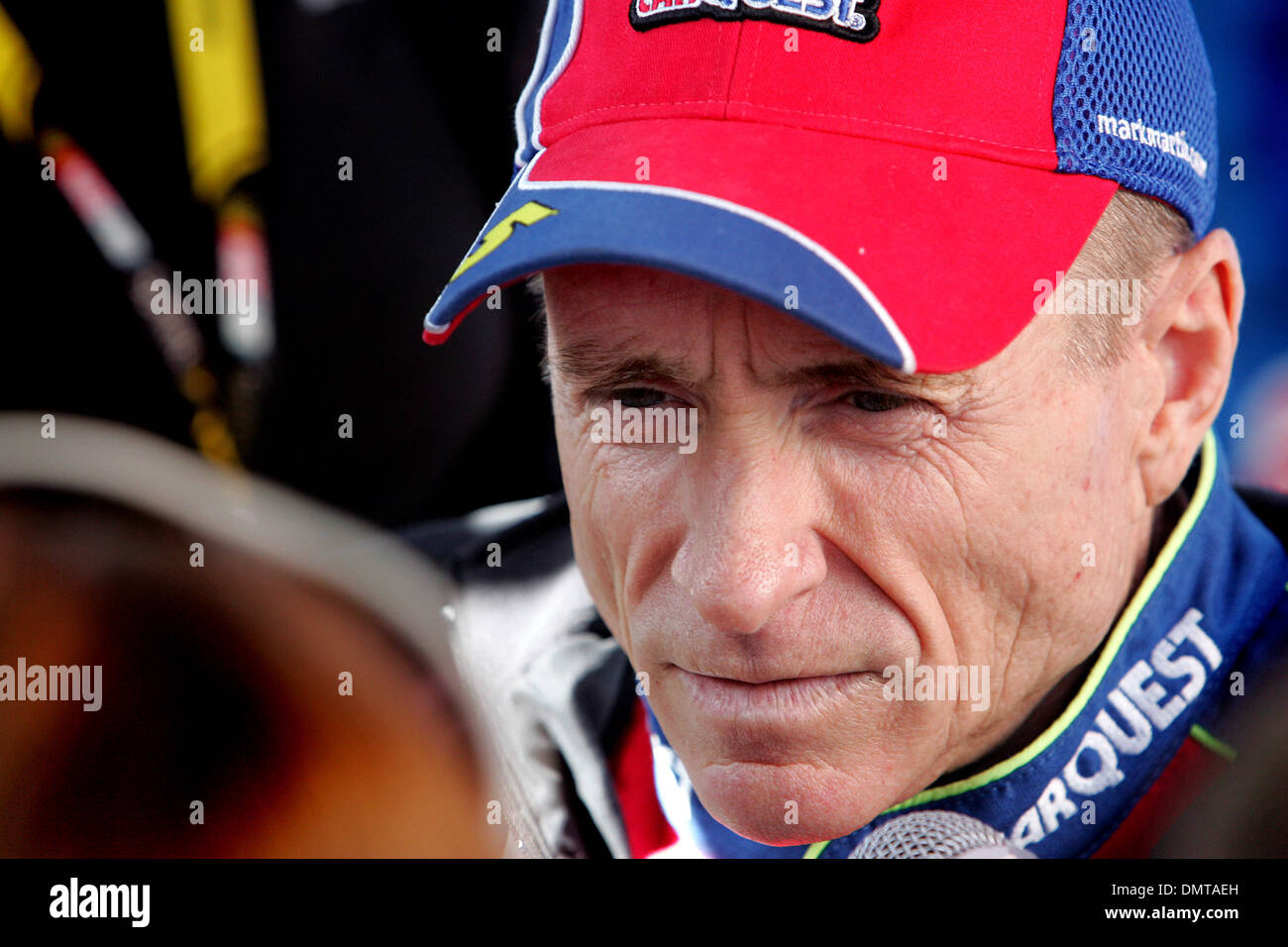 NASCAR Sprint Cup Series driver Mark Martin #5 answers questions at his ...