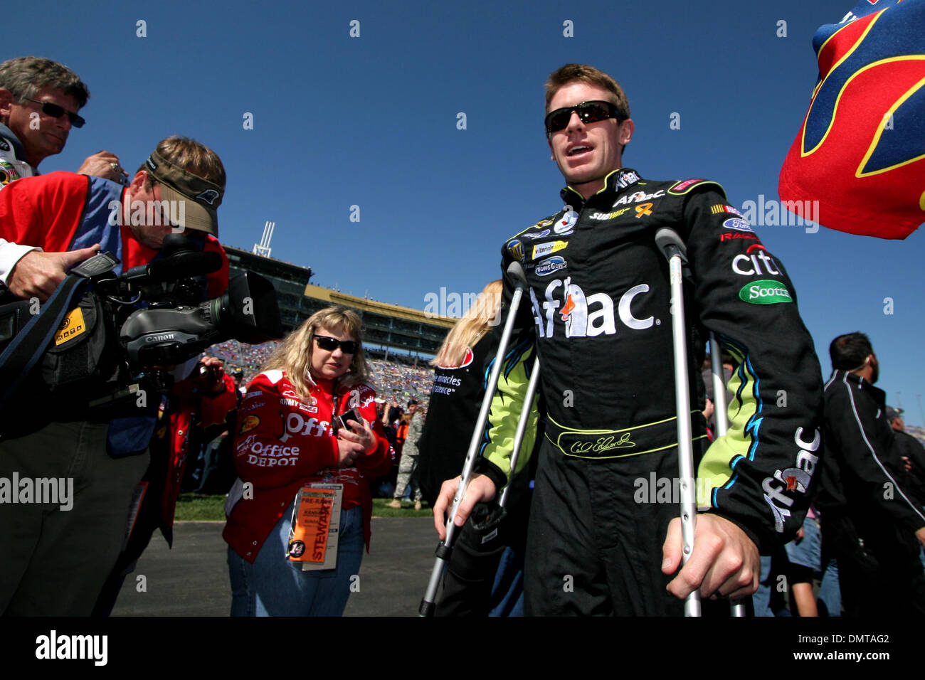 NASCAR Sprint Cup Series driver Carl Edwards #99 before the Price ...