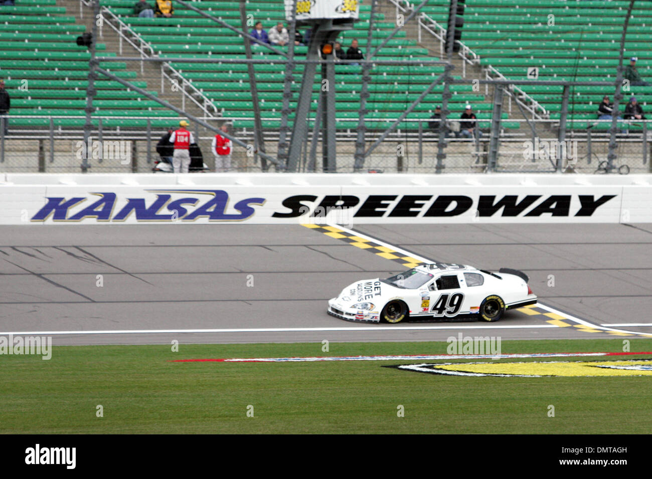 Nationwide Series driver Mark Green #49 crosses the finish line during ...
