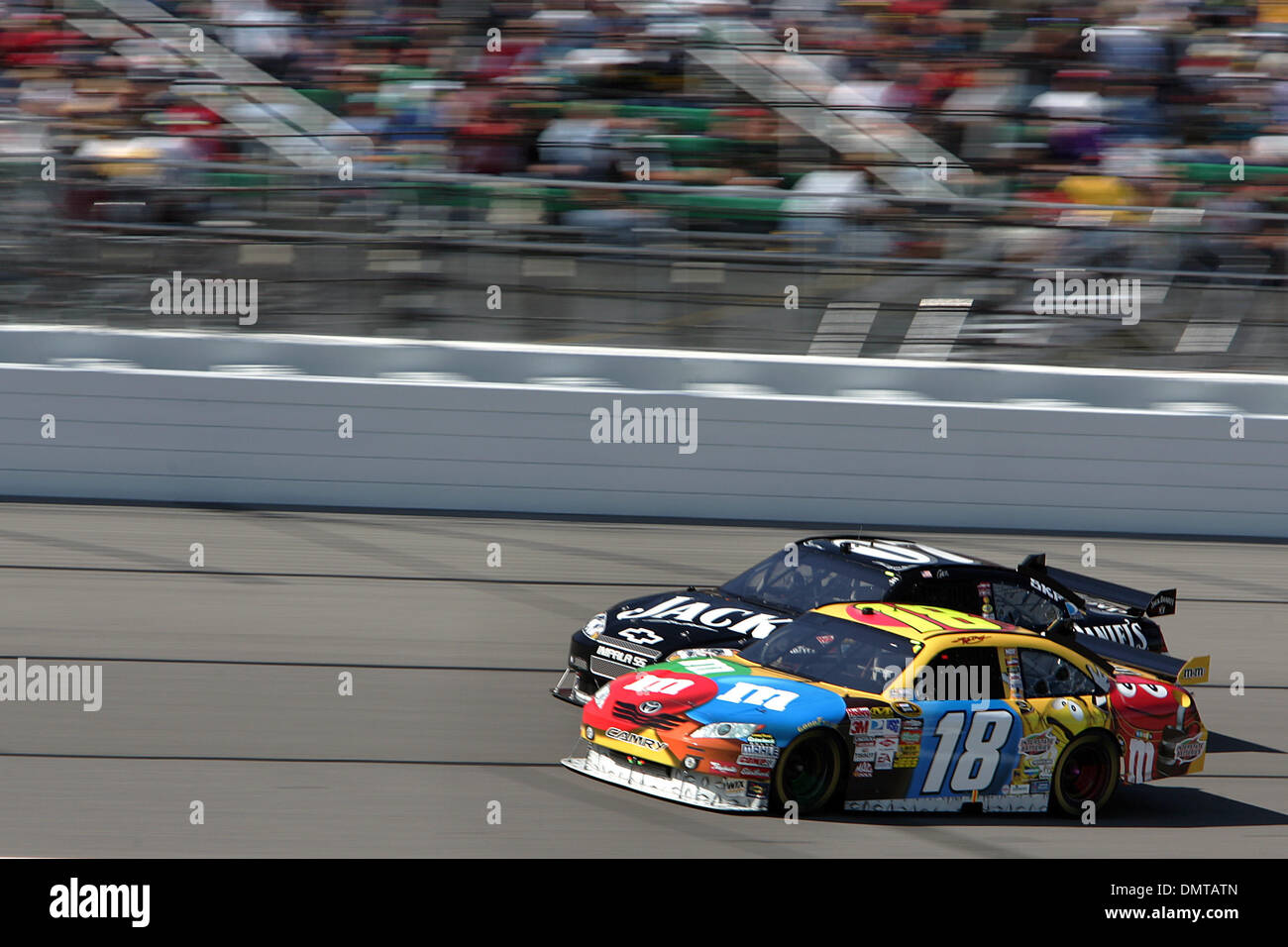 NASCAR Sprint Cup Series drivers Kyle Busch #18 and Casey Mears #07 ...