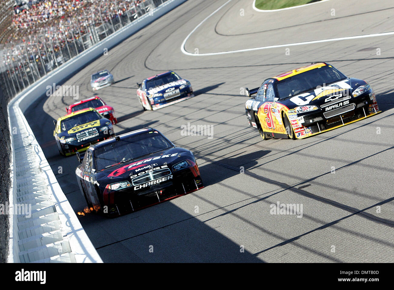 NASCAR Sprint Cup Series driver David Stremme #12 and Jeff Burton #31 ...
