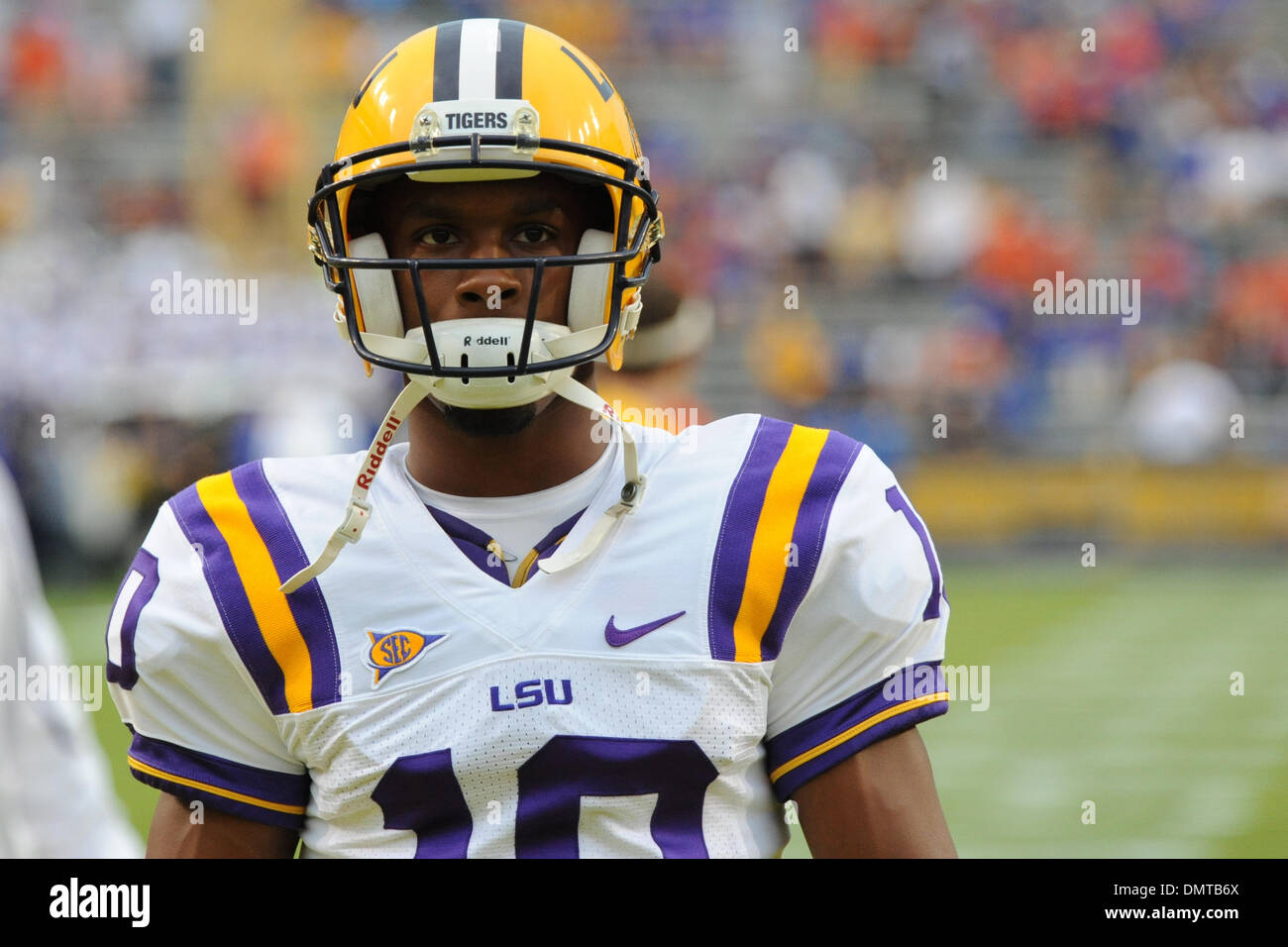 LSU quarterback, #10 Russell Shepard, prior to Saturday nights contest ...