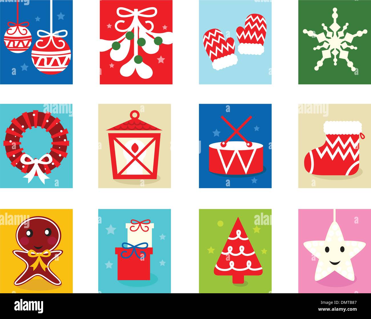 Advent calendar christmas elements Stock Vector Images - Alamy