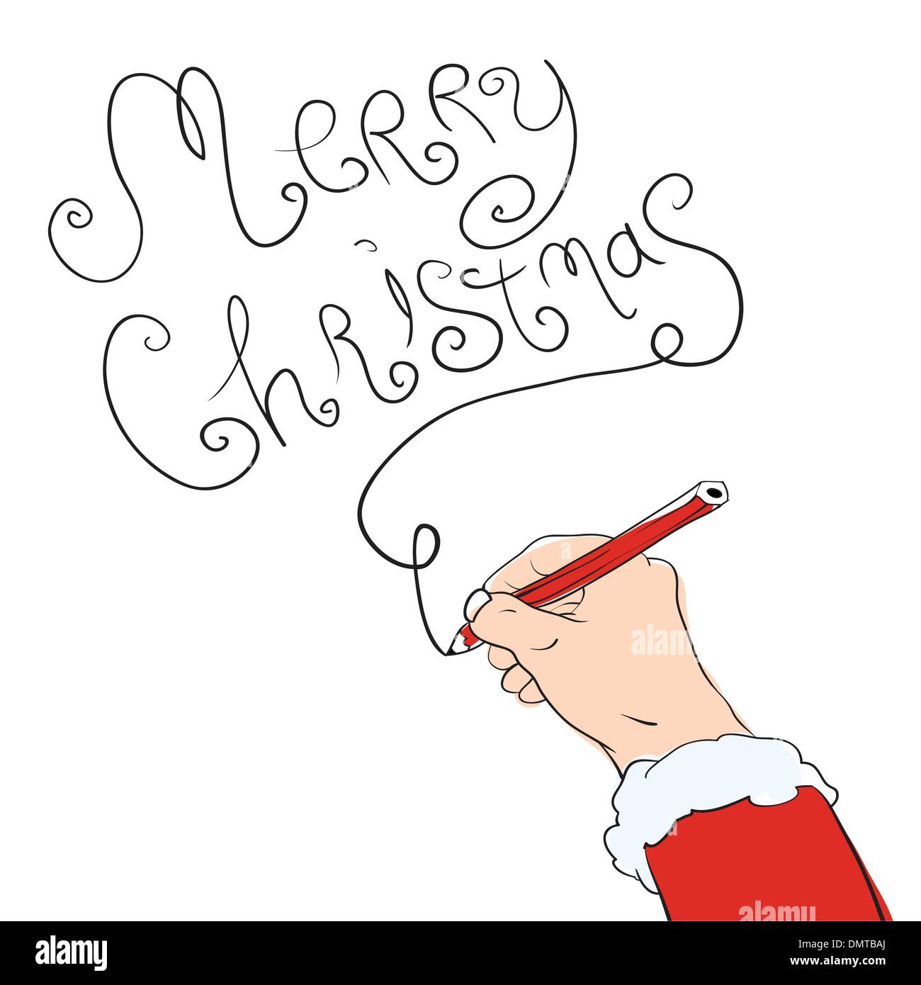 Christmas postal with congratulation from Santa Claus Stock Vector ...