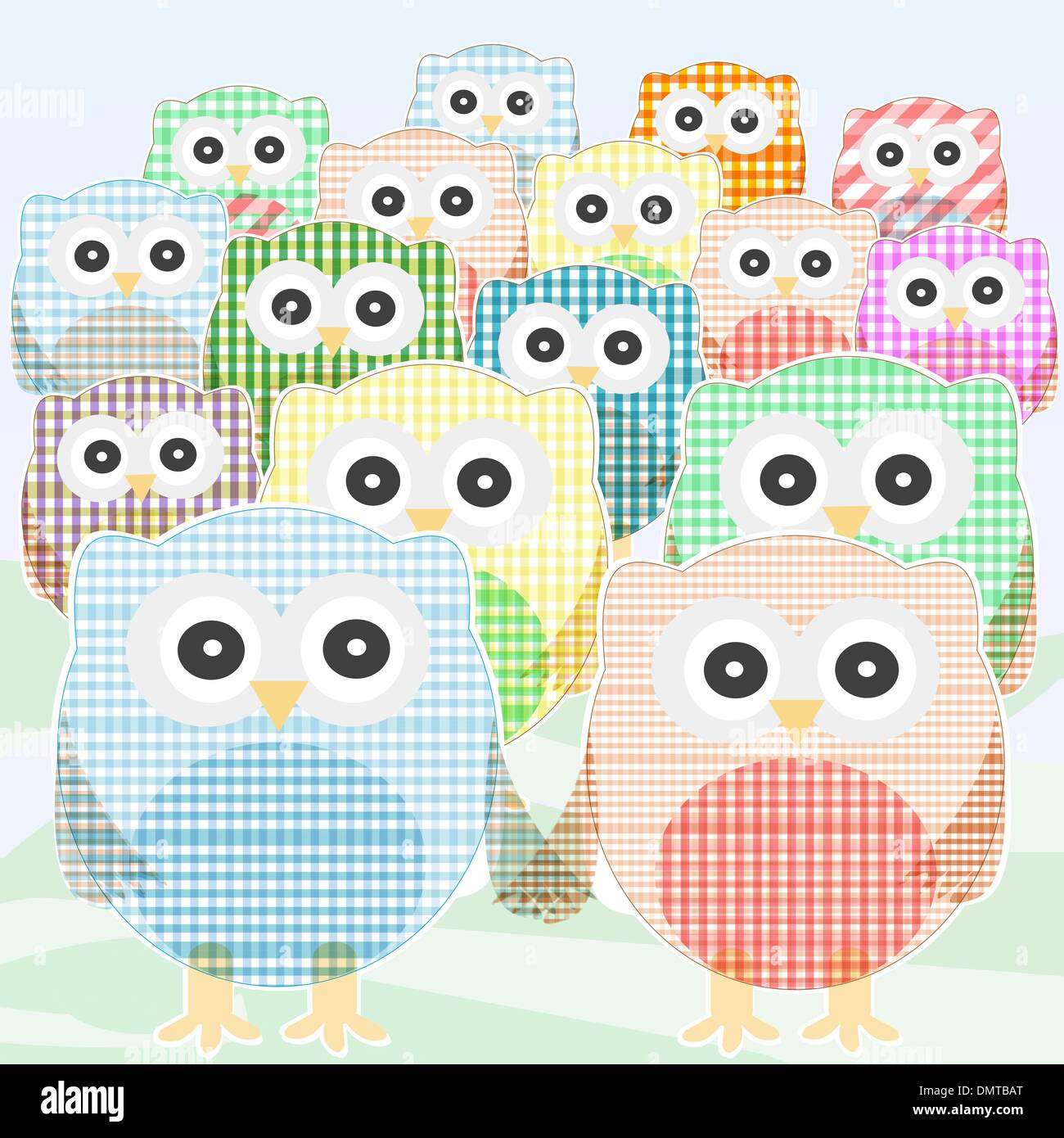 owls Collection cute and colorful. vector Stock Vector Image & Art - Alamy