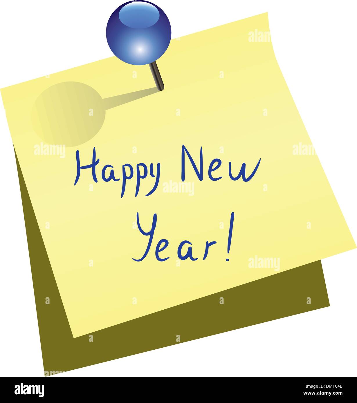 vector paper note with push pin Stock Vector Image & Art - Alamy