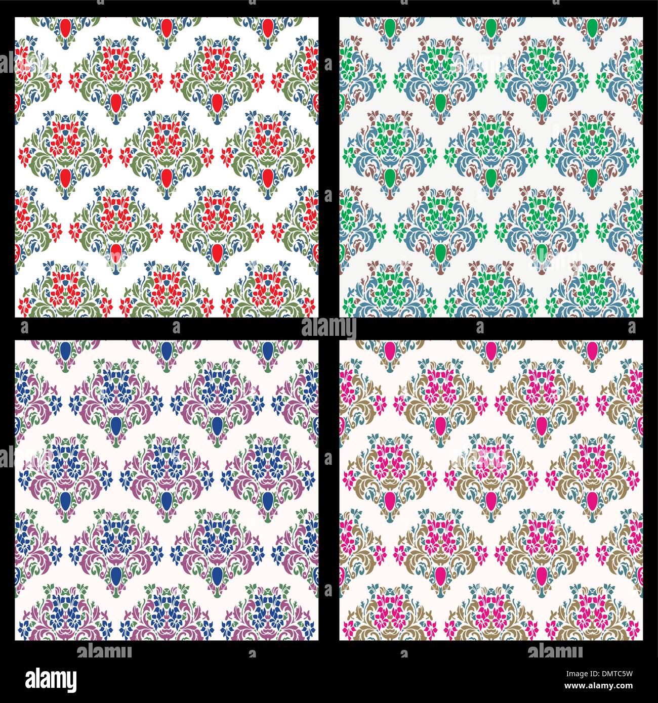 Vintage seamless wallpaper backgrounds Stock Vector Image & Art - Alamy