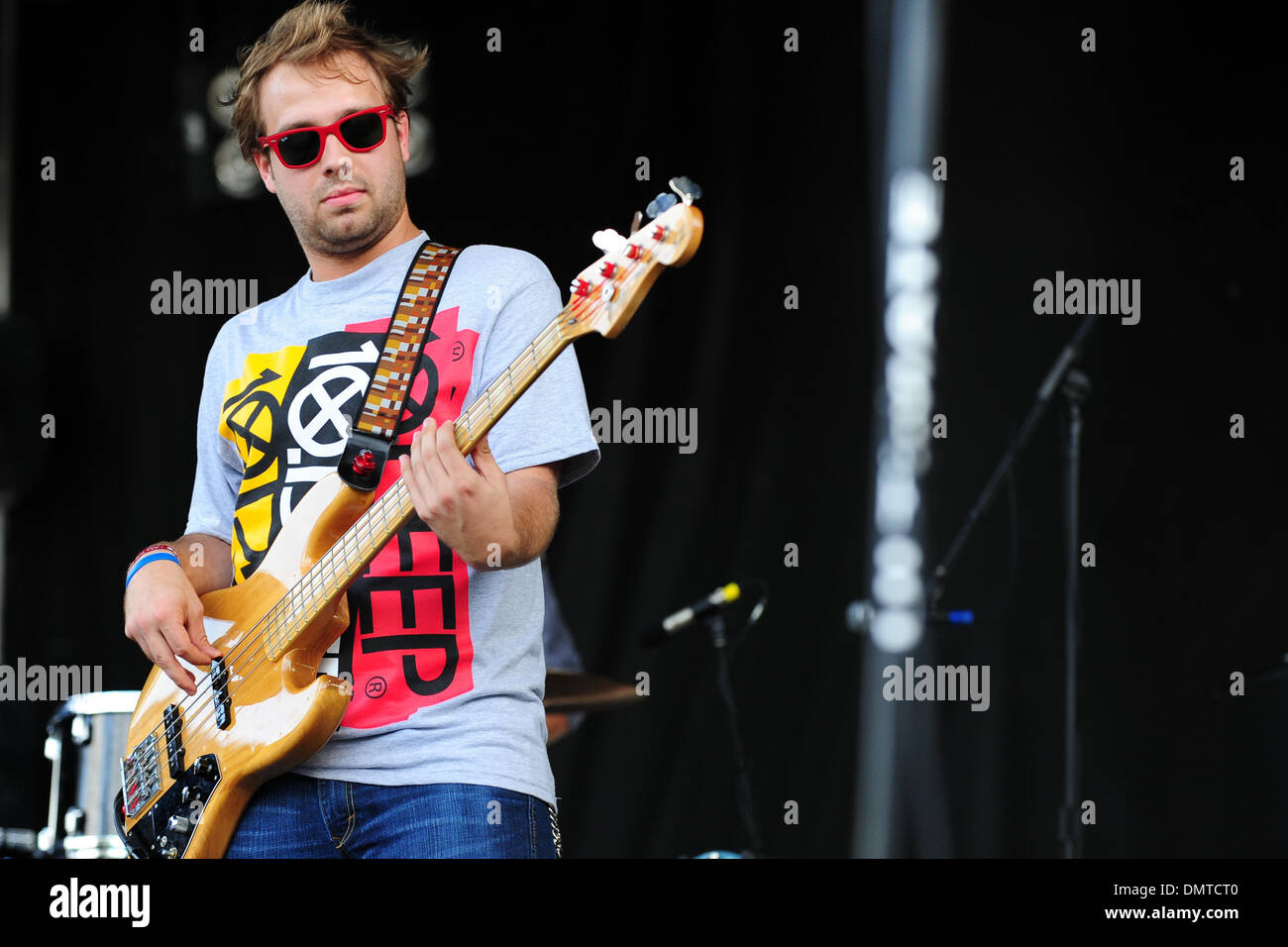 Matt Rusnak, bassist for the Benjy Davis Project, performs during the ...