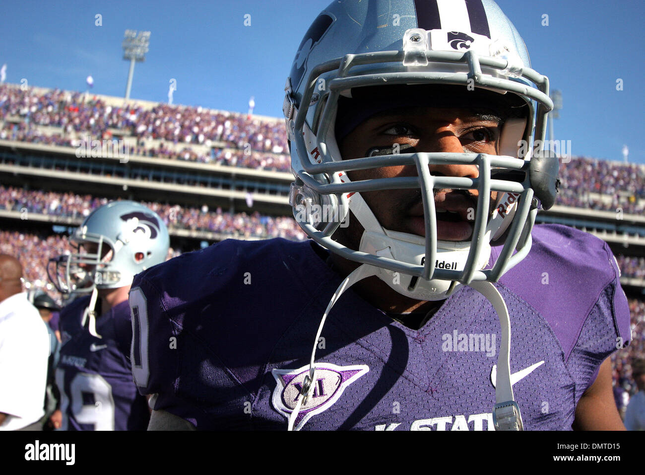 Kansas State defensive back Courtney Herndon (20) celebrates with his ...