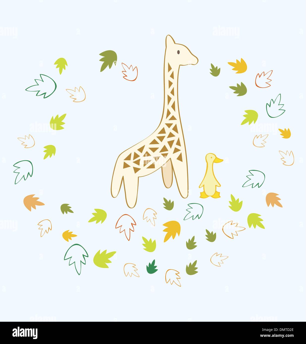 Giraffe & duck Stock Vector Image & Art - Alamy