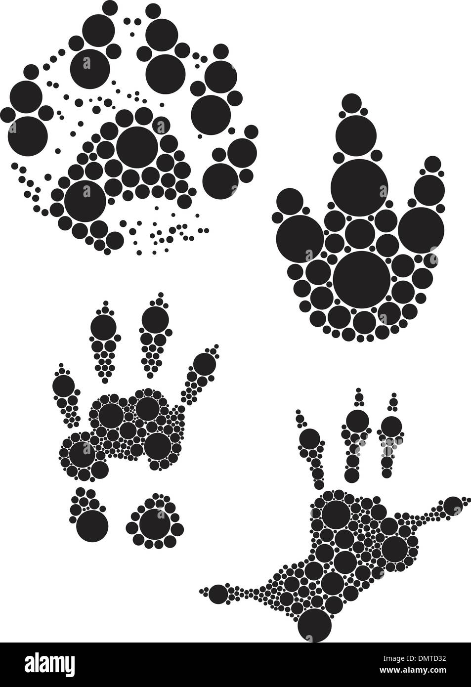 Paw feet Stock Vector Images - Alamy