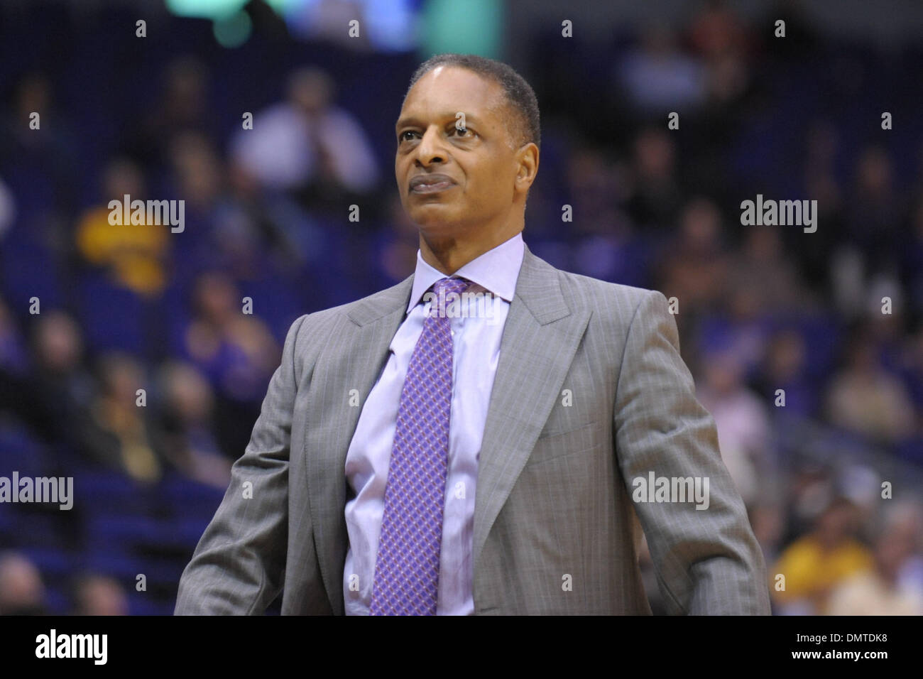 LSU coach, Trent Johnson, during the second game of the NIT Season Tip ...