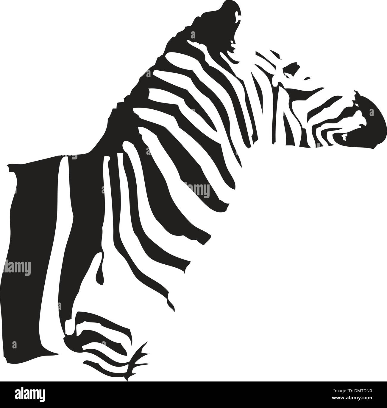 Side view zebra Stock Vector Images - Alamy