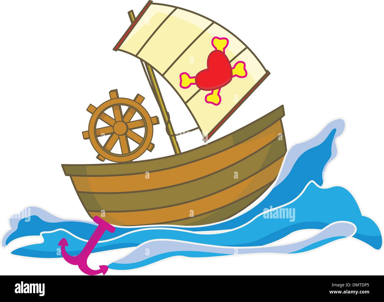 Windy boat Stock Vector Images - Alamy