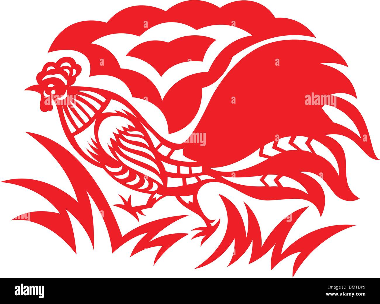 Red rooster Stock Vector Images - Alamy