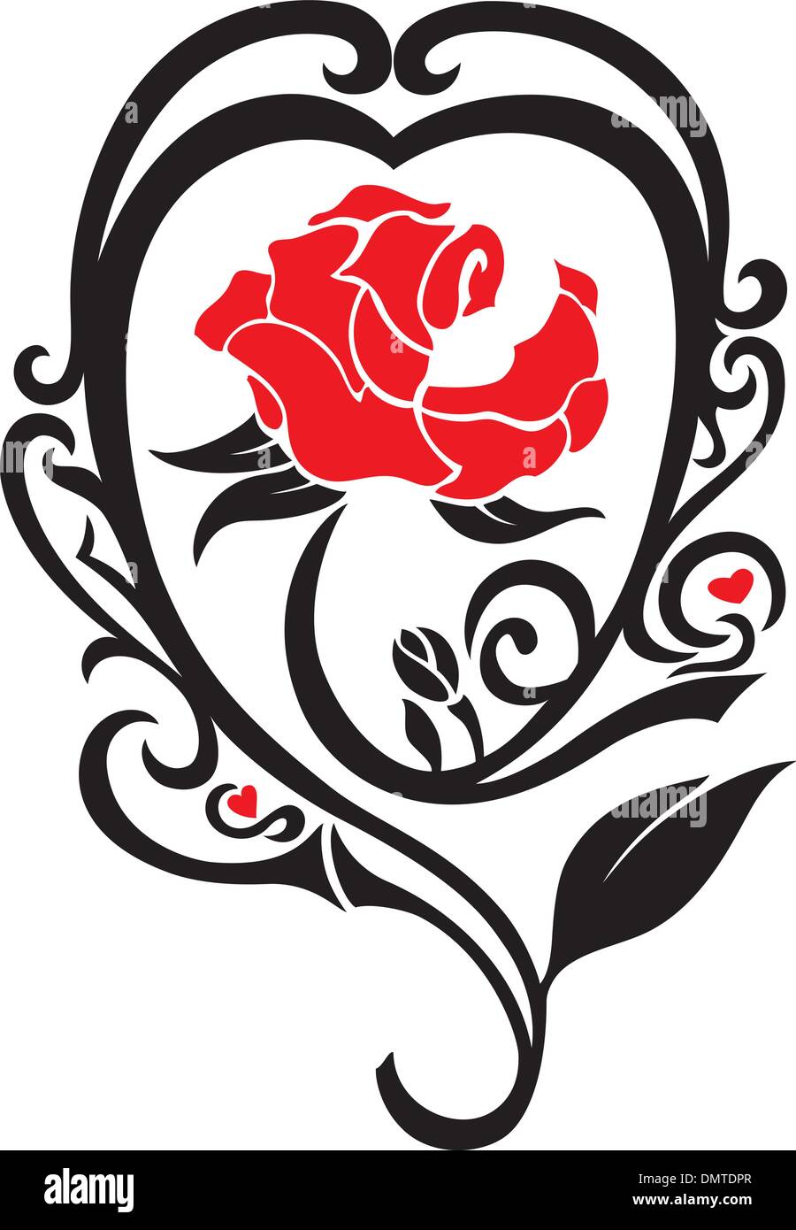Cut rose Stock Vector Images - Alamy