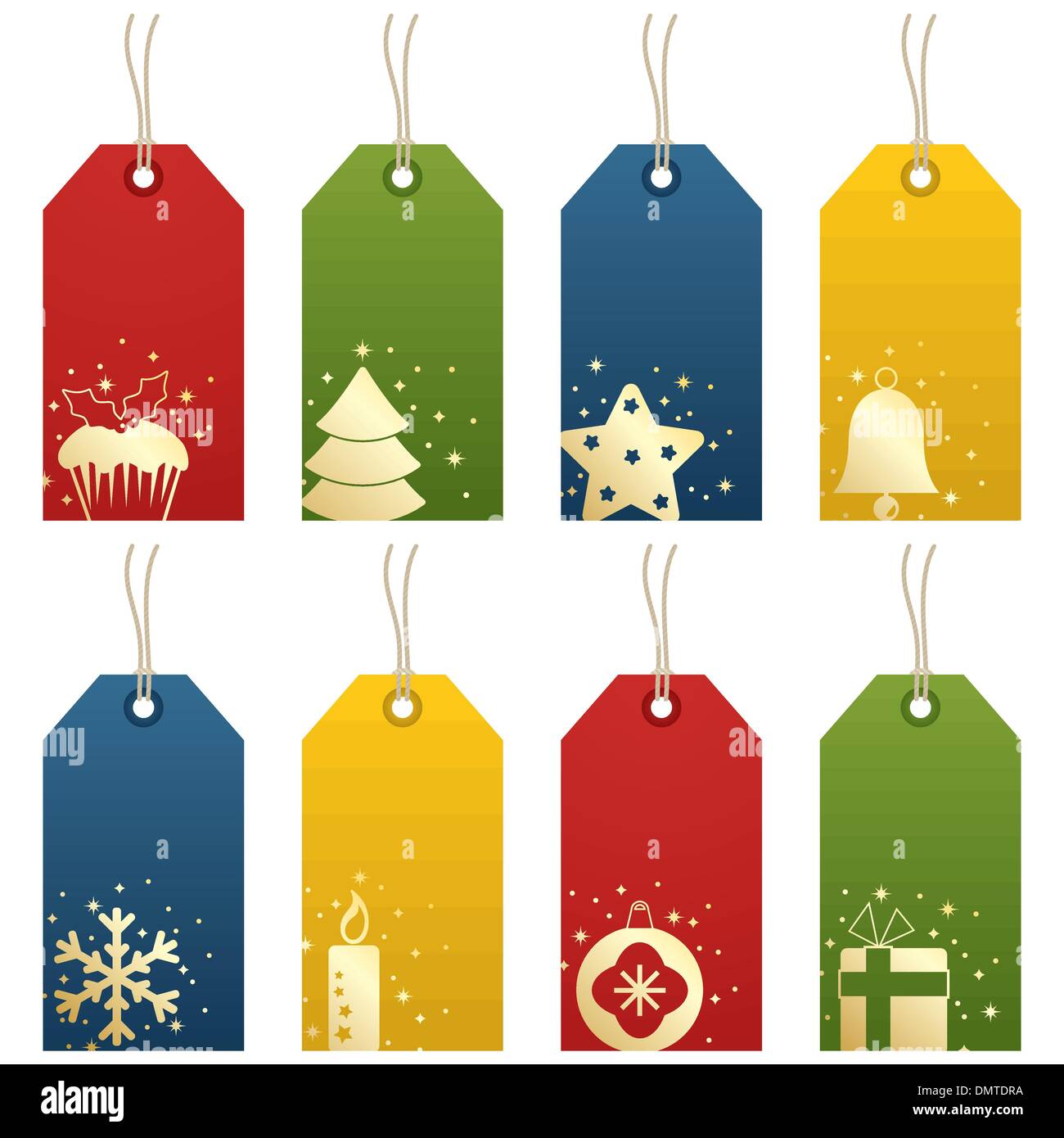 Christmas tags vector vectors Cut Out Stock Images & Pictures - Alamy