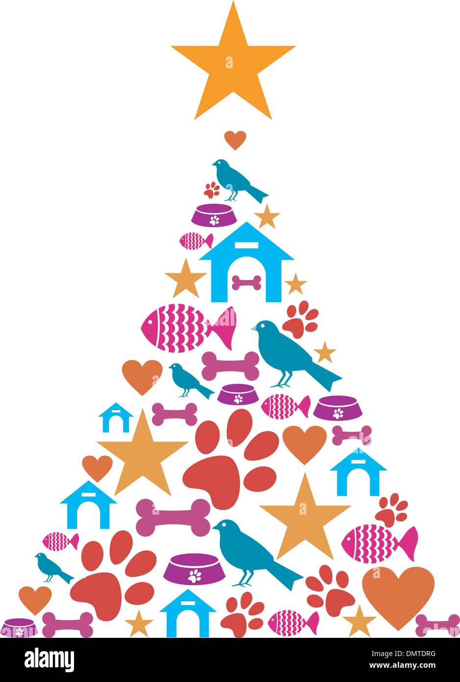 Christmas tree on ground Stock Vector Images - Alamy