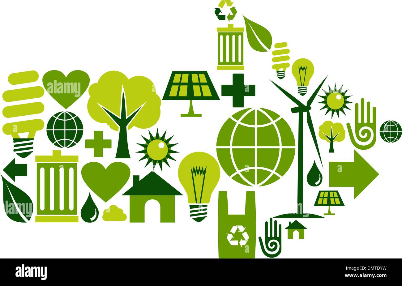 Green arrow symbol icons Stock Vector Image & Art - Alamy