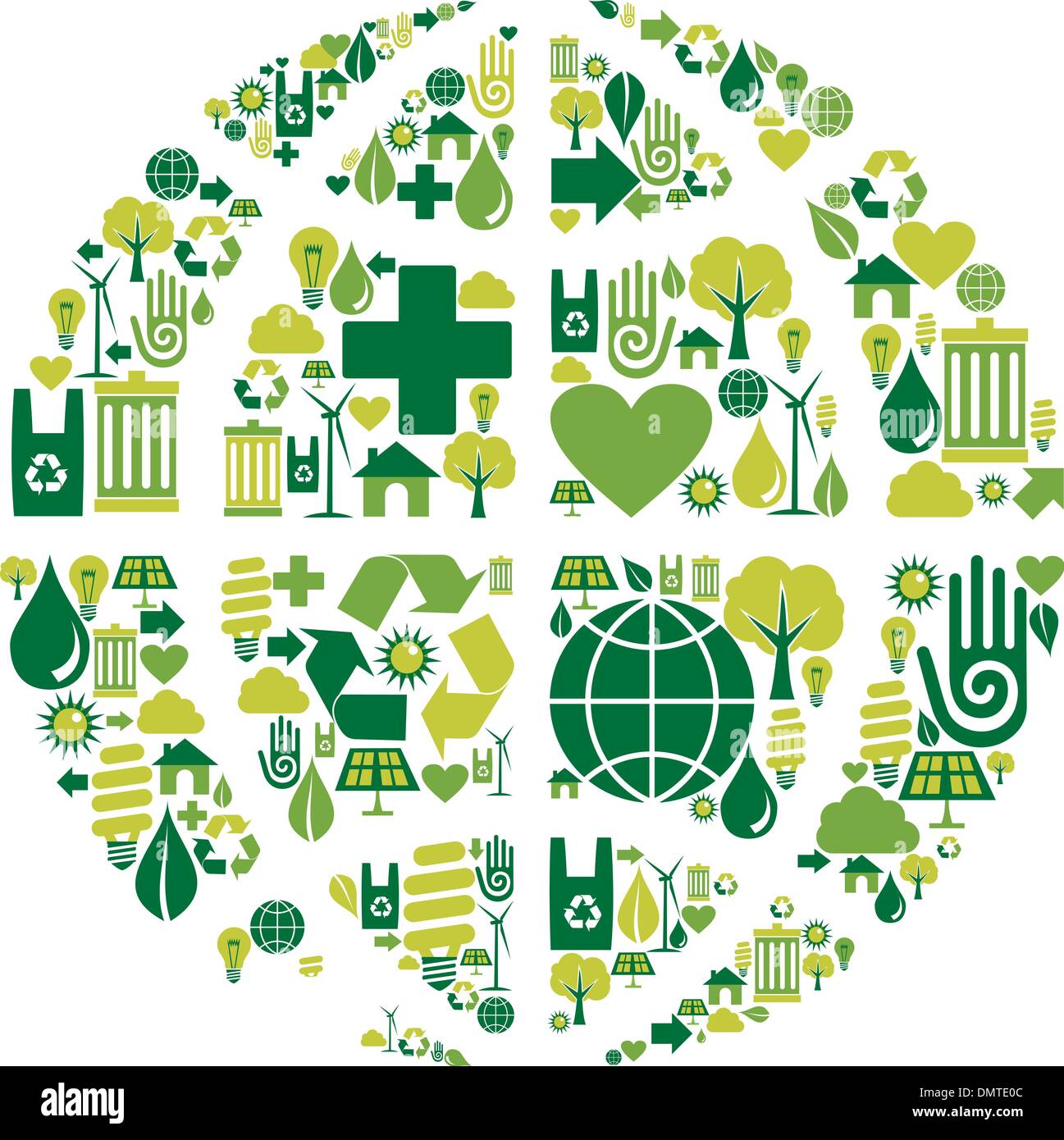 Earth Globe symbol with environmental icons Stock Vector Image & Art ...