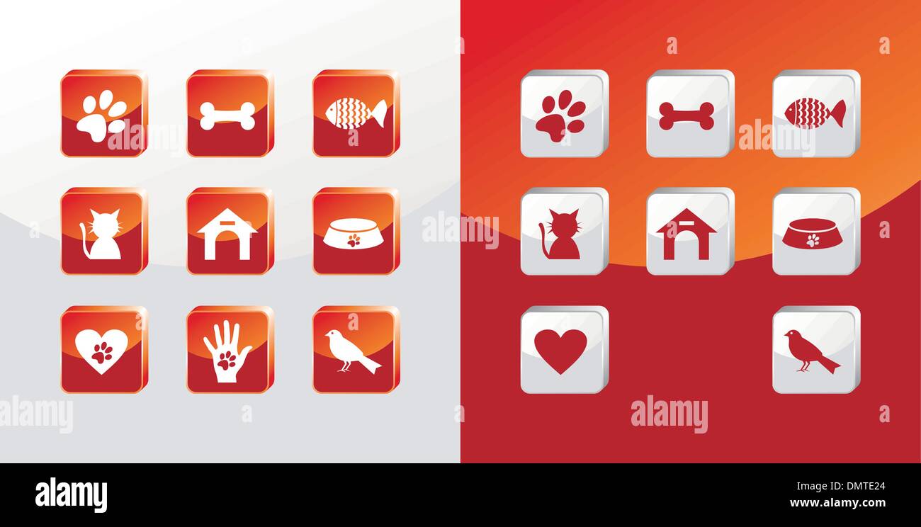 Pet care icons set Stock Vector Image & Art - Alamy