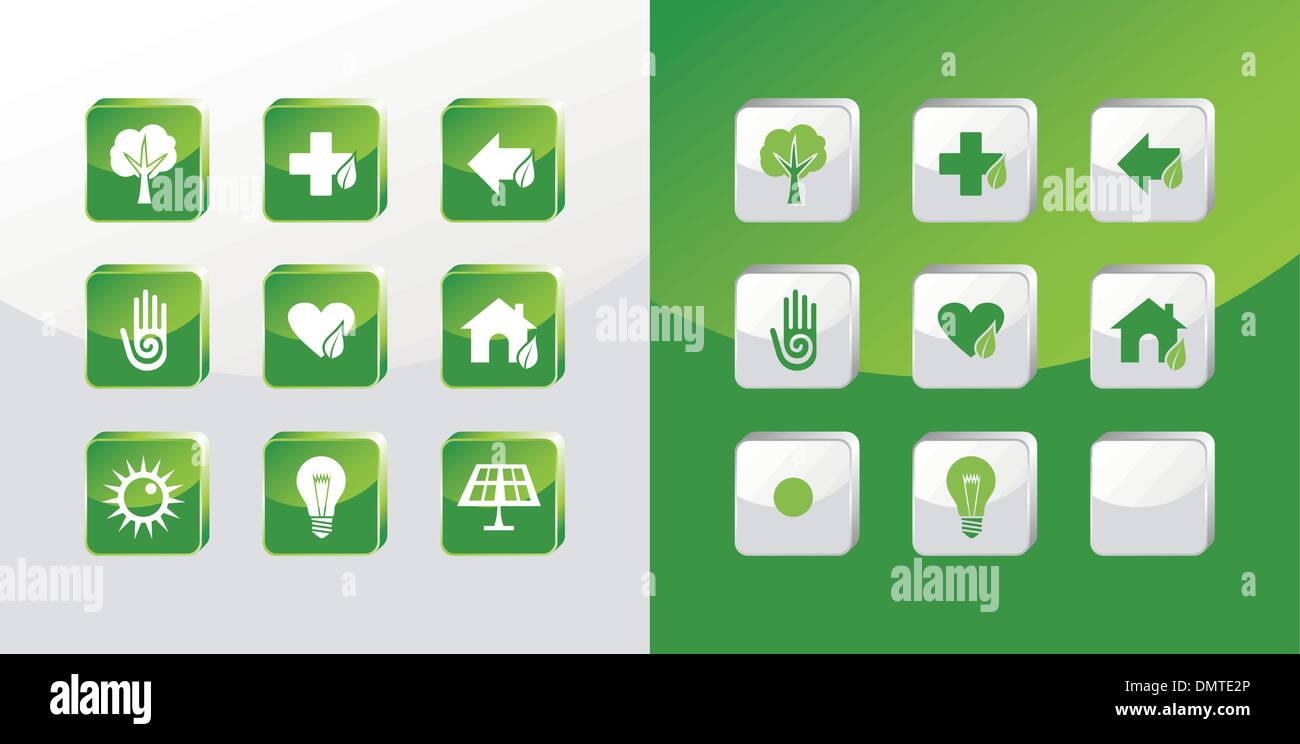 Go Green icons set Stock Vector Image & Art - Alamy
