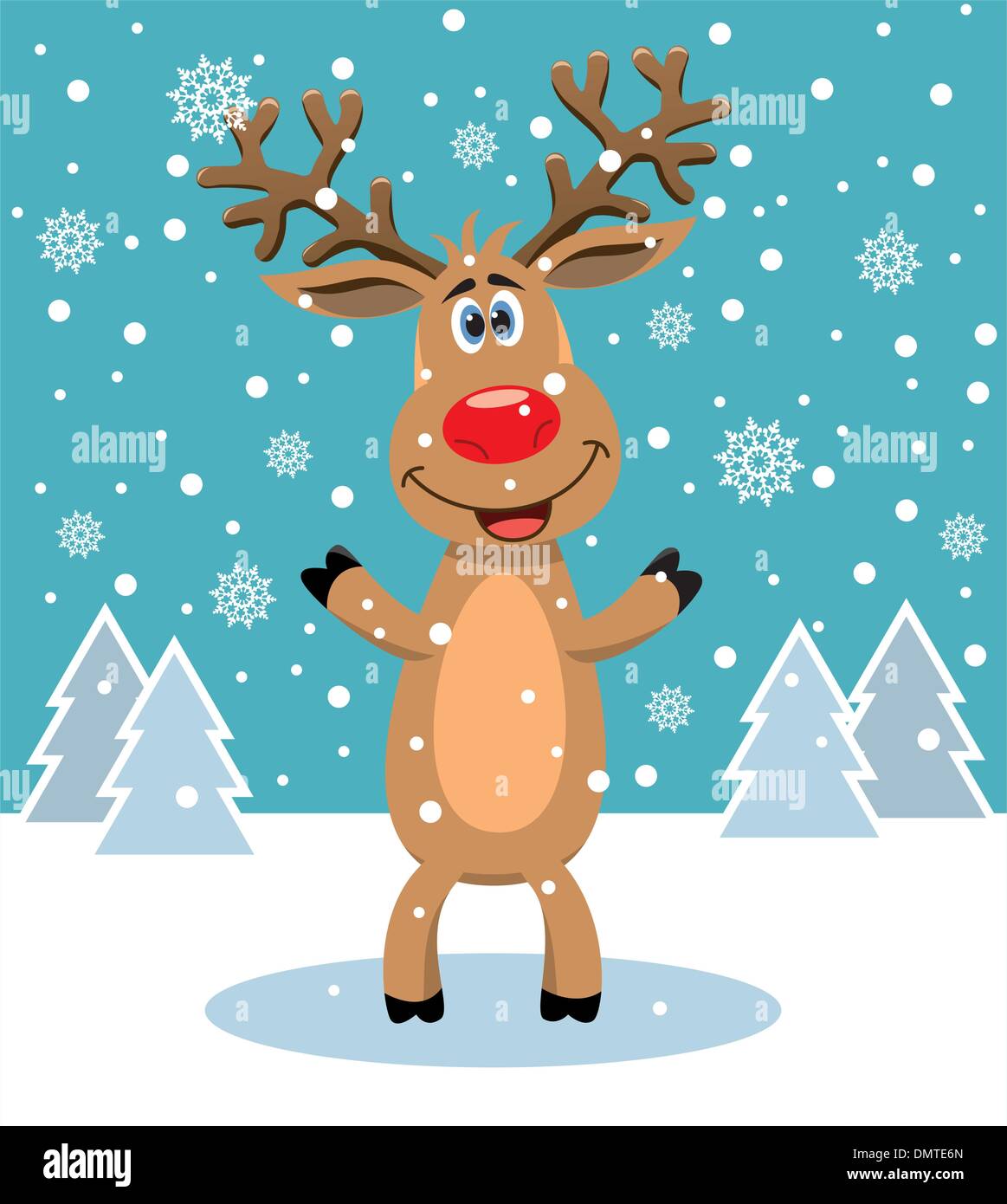 Reindeer snow black Stock Vector Images - Alamy