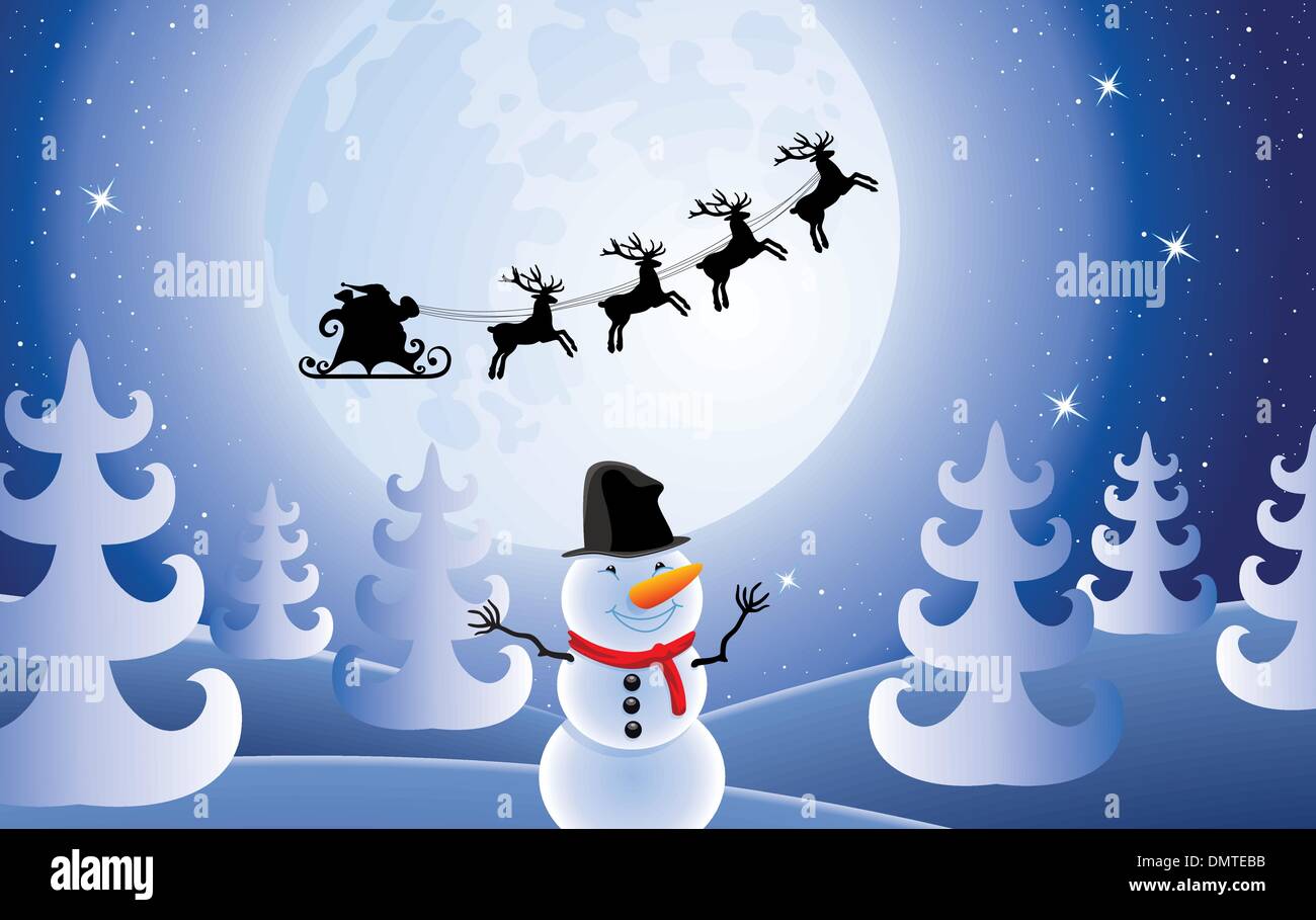 Bright santa claus deer Stock Vector Images - Alamy