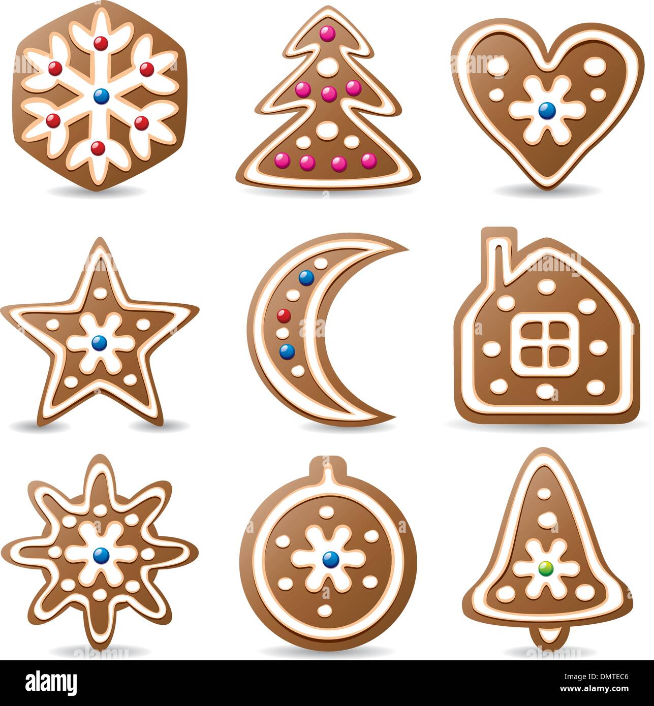 vector gingerbread cookies Stock Vector Image & Art - Alamy
