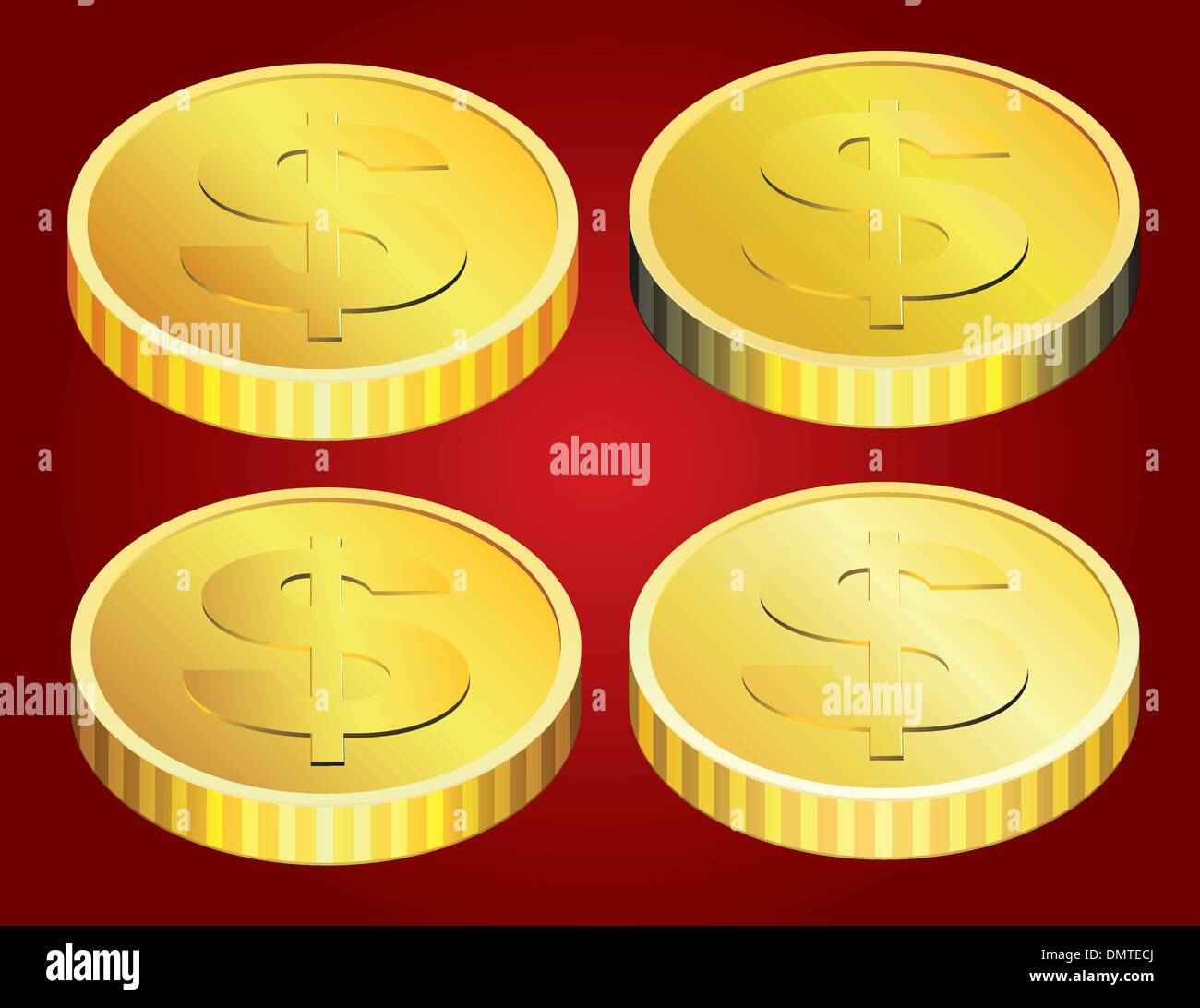 vector golden coins Stock Vector Image & Art - Alamy