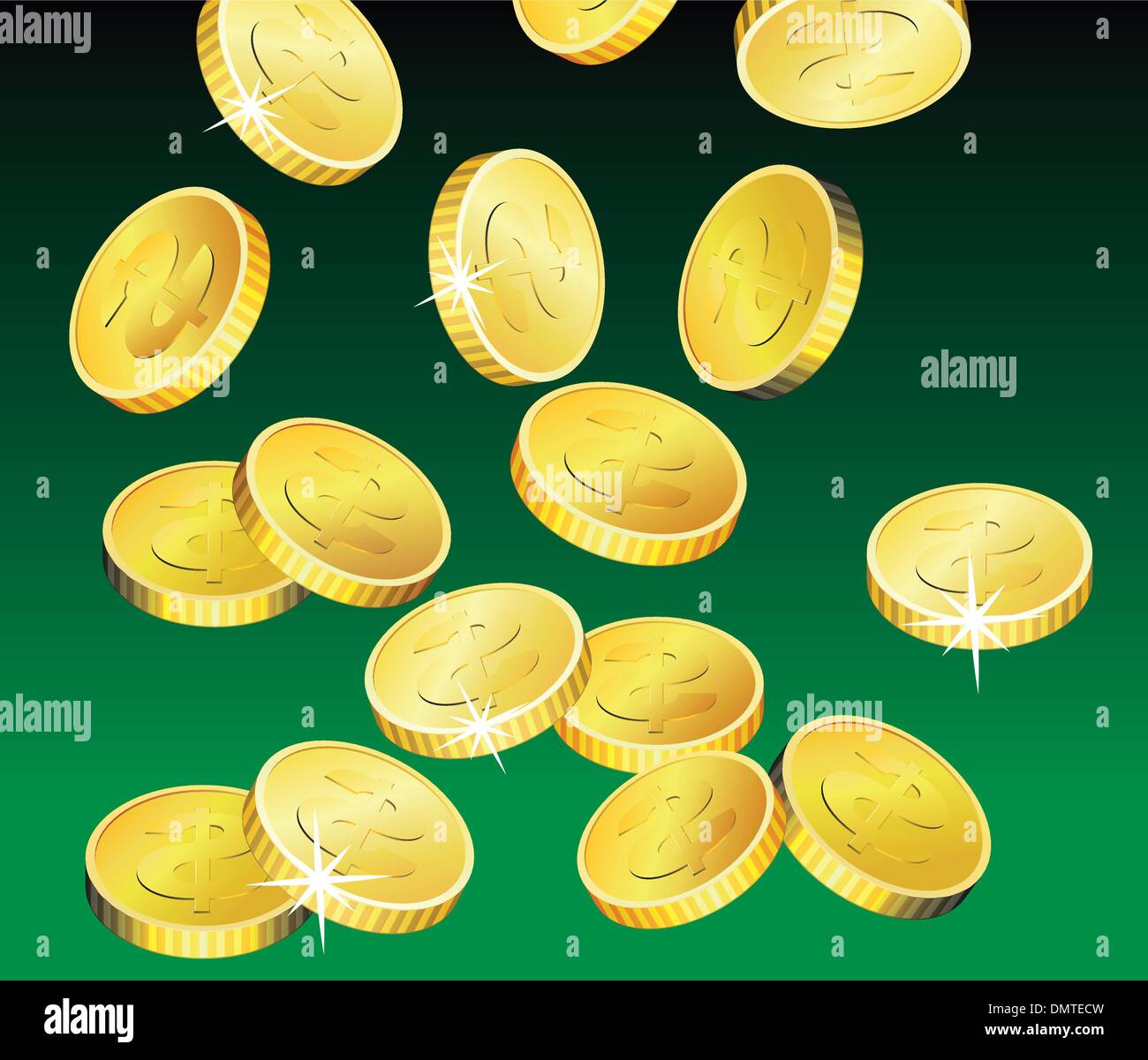 vector golden coins Stock Vector Image & Art - Alamy