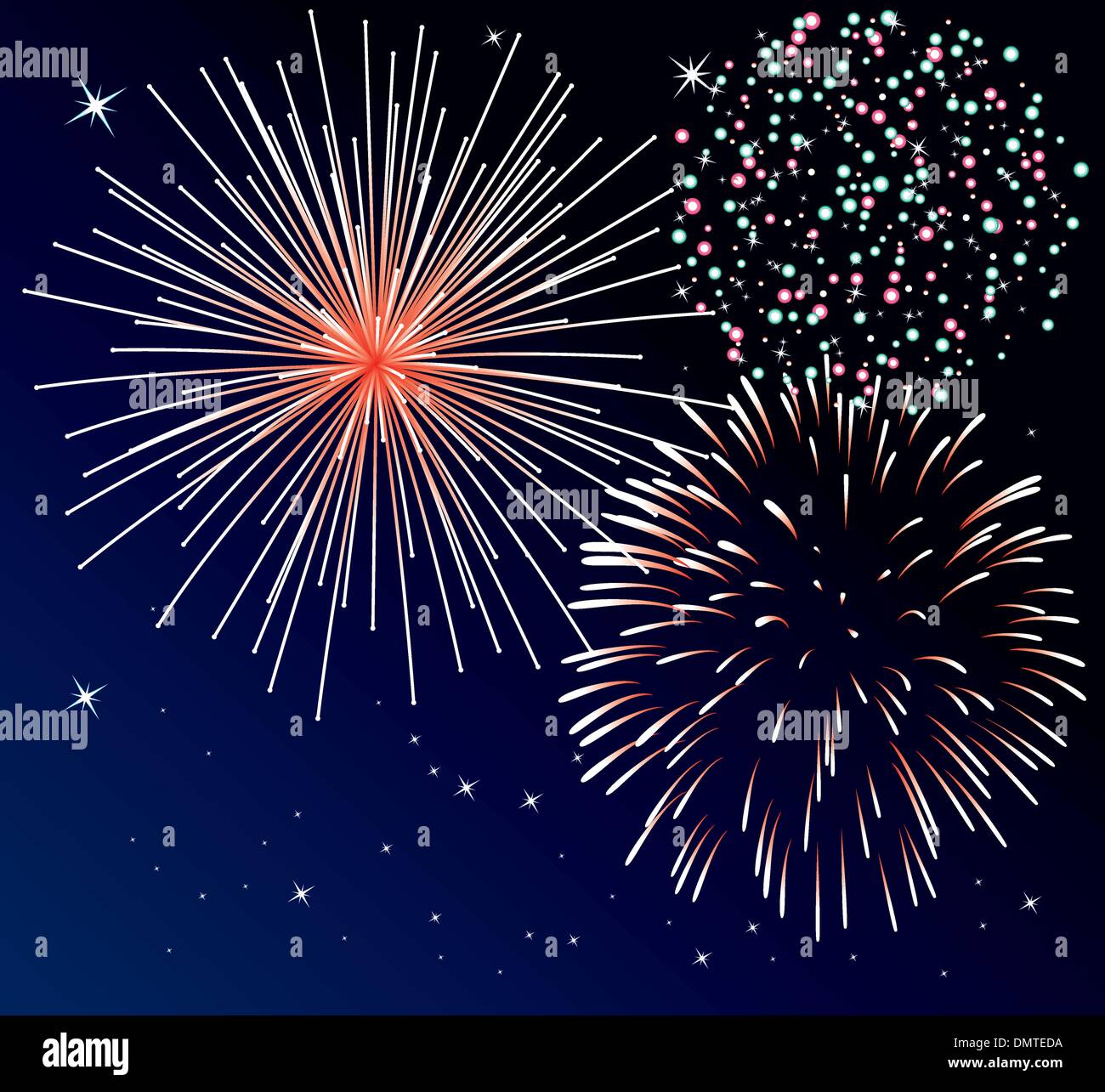 Fireworks illustration with trail hi-res stock photography and images ...