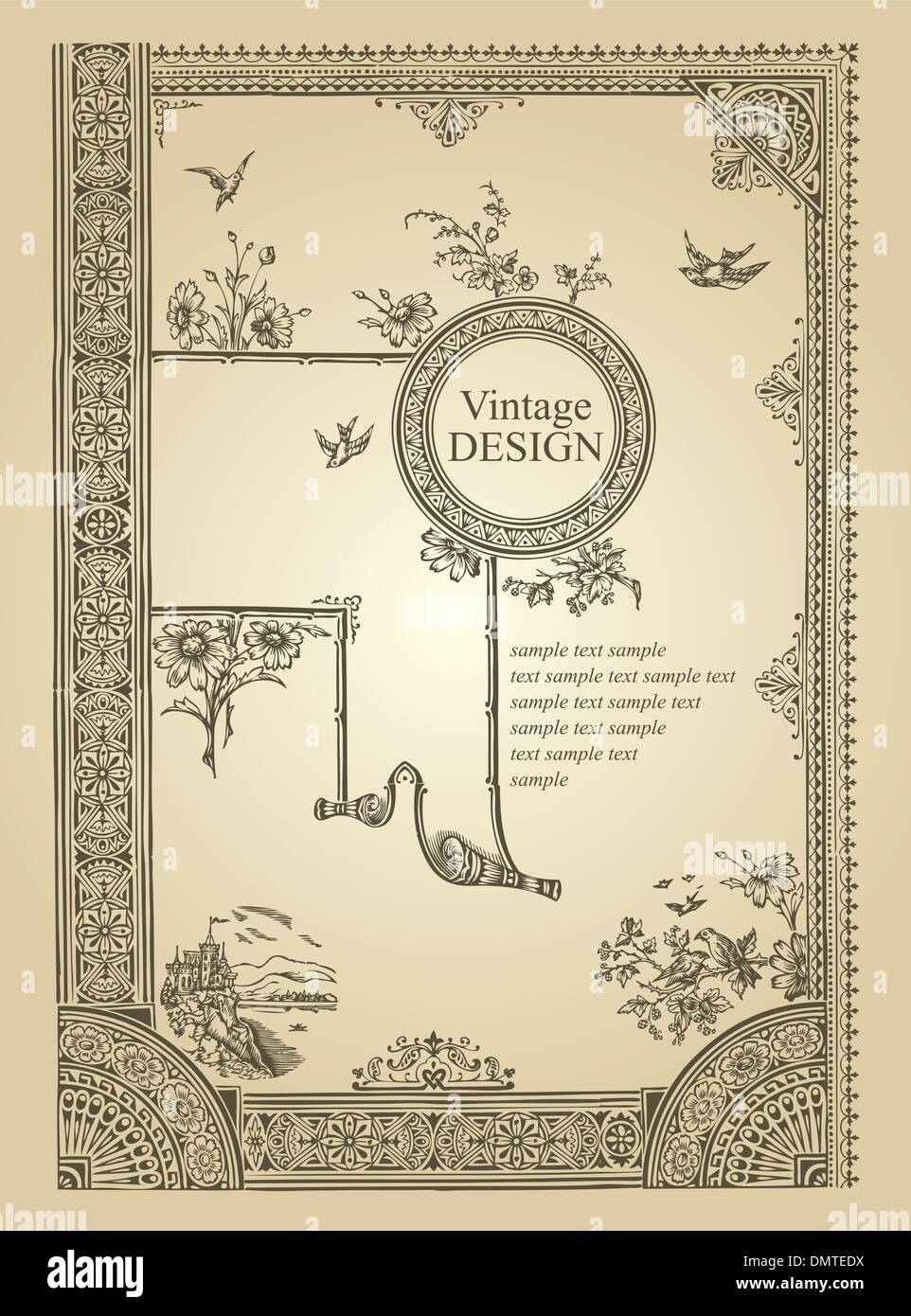 Vintage frame design (vector Stock Vector Image & Art - Alamy