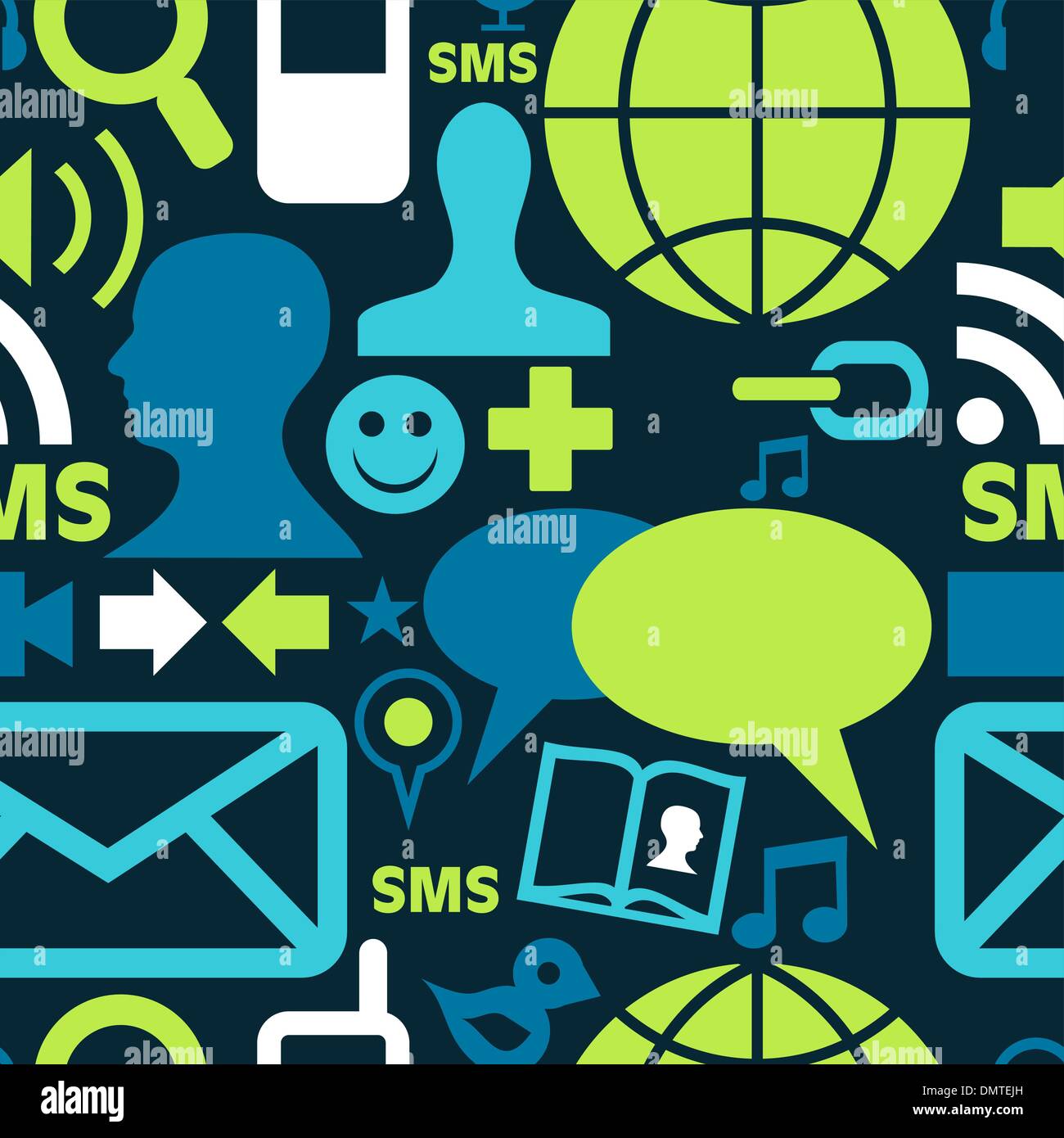 Network connection seamless pattern Stock Vector Images - Alamy