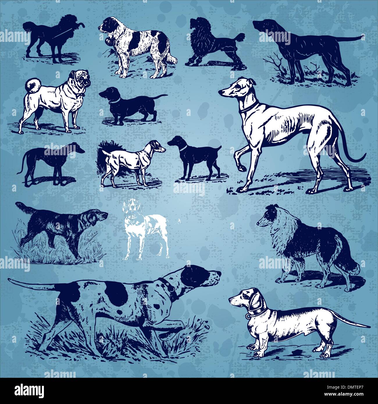 Dogs vintage set (vector Stock Vector Image & Art - Alamy