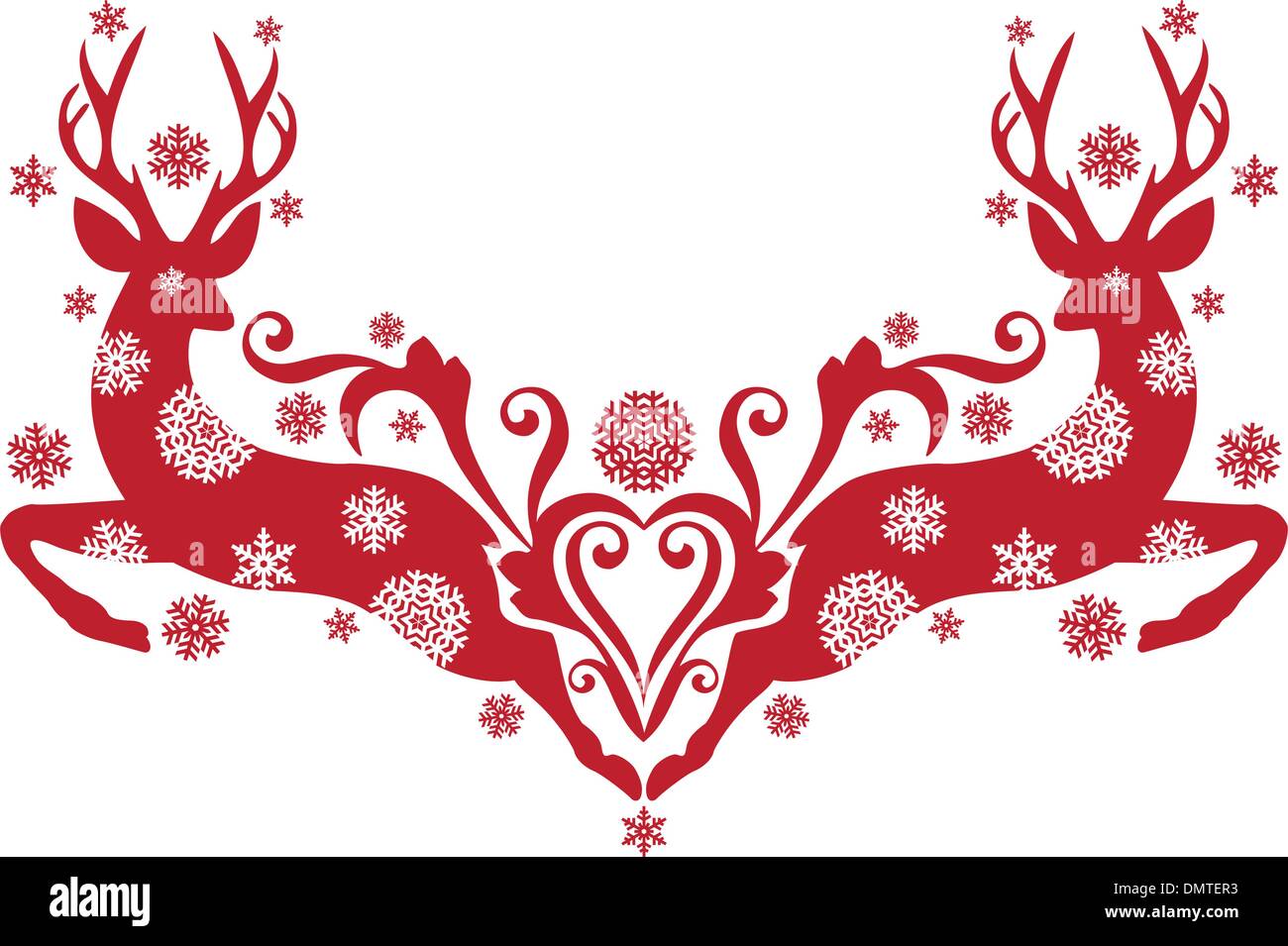 christmas deer, vector Stock Vector Image & Art - Alamy