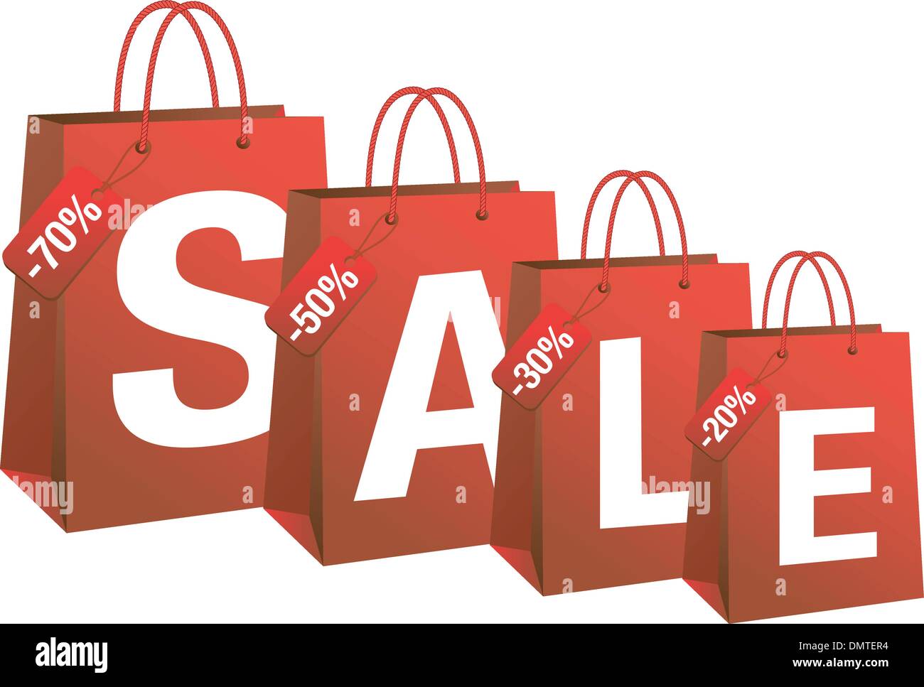 sale with red shopping bags, vector Stock Vector Image & Art - Alamy
